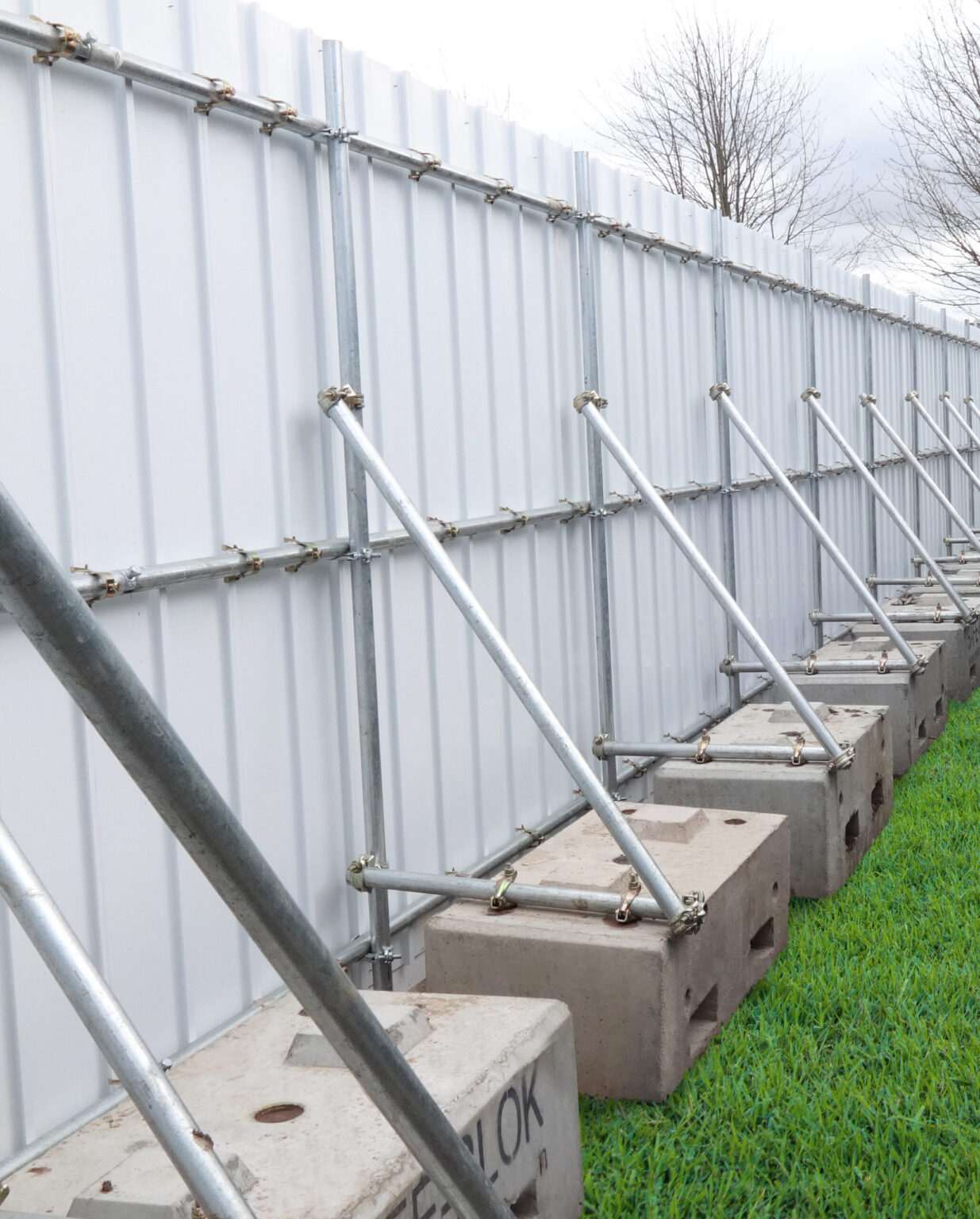 Blockade™ Steel In-Ground Hoarding System - 2m | Blok ‘N’ Mesh