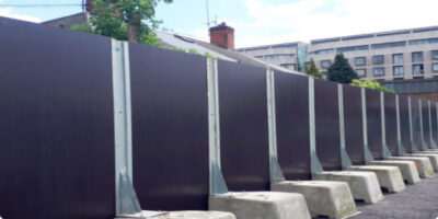 Blockade™ Steel In-Ground Hoarding System - 2m | Blok ‘N’ Mesh