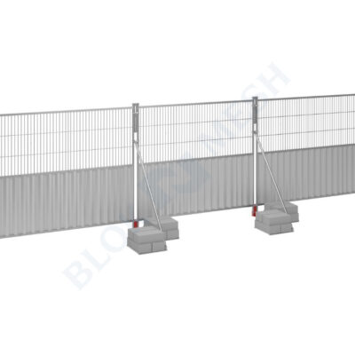 Blockade™ Steel On-Ground Half-Mesh Hoarding System - 2m | Blok ‘N’ Mesh
